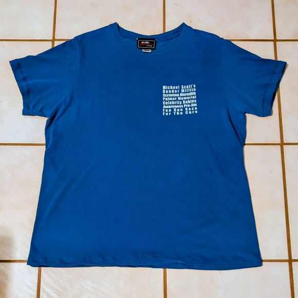 Pacific sports | Shirts | Michael Scotts Dunder Mifflin Blue Graphic ...